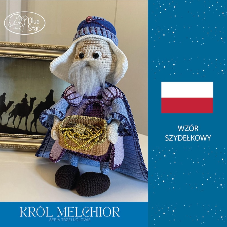King Melchior • Amigurumi Crochet Pattern PDF – Polish Version - Etsy