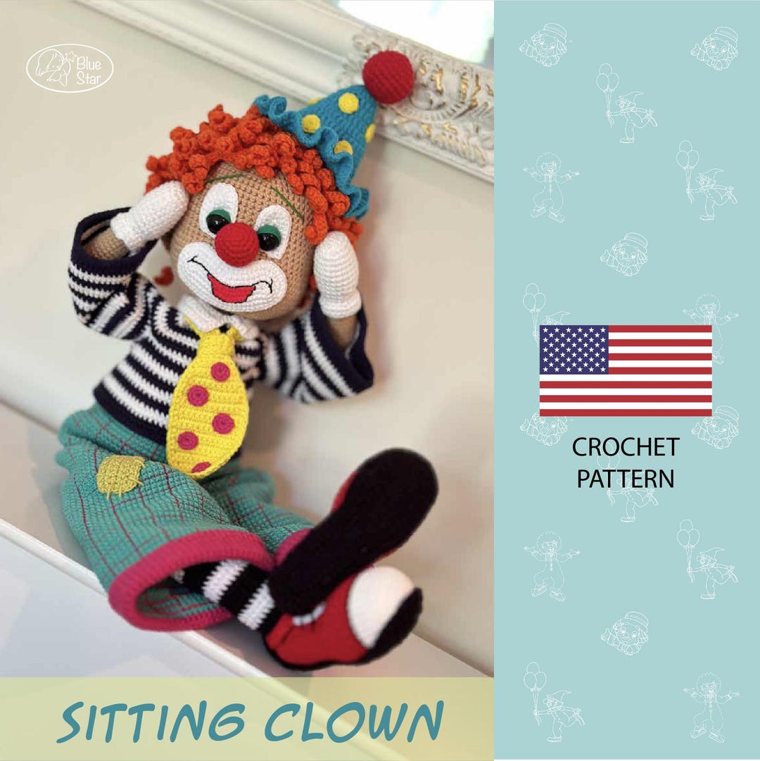 Sitting Clown - English Version - Etsy