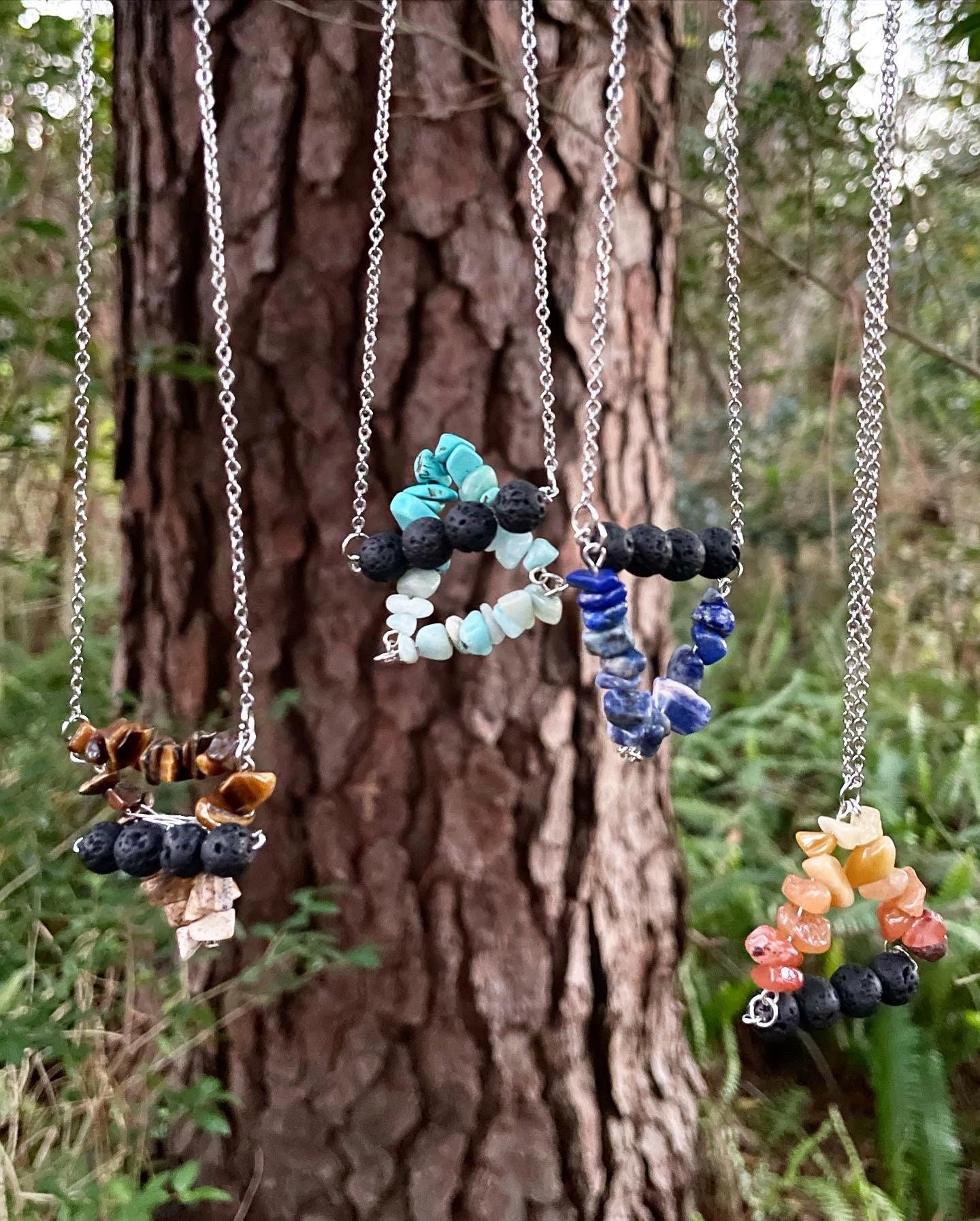 Elemental Necklace, Earth Air Water & Fire, Element Jewelry - Etsy