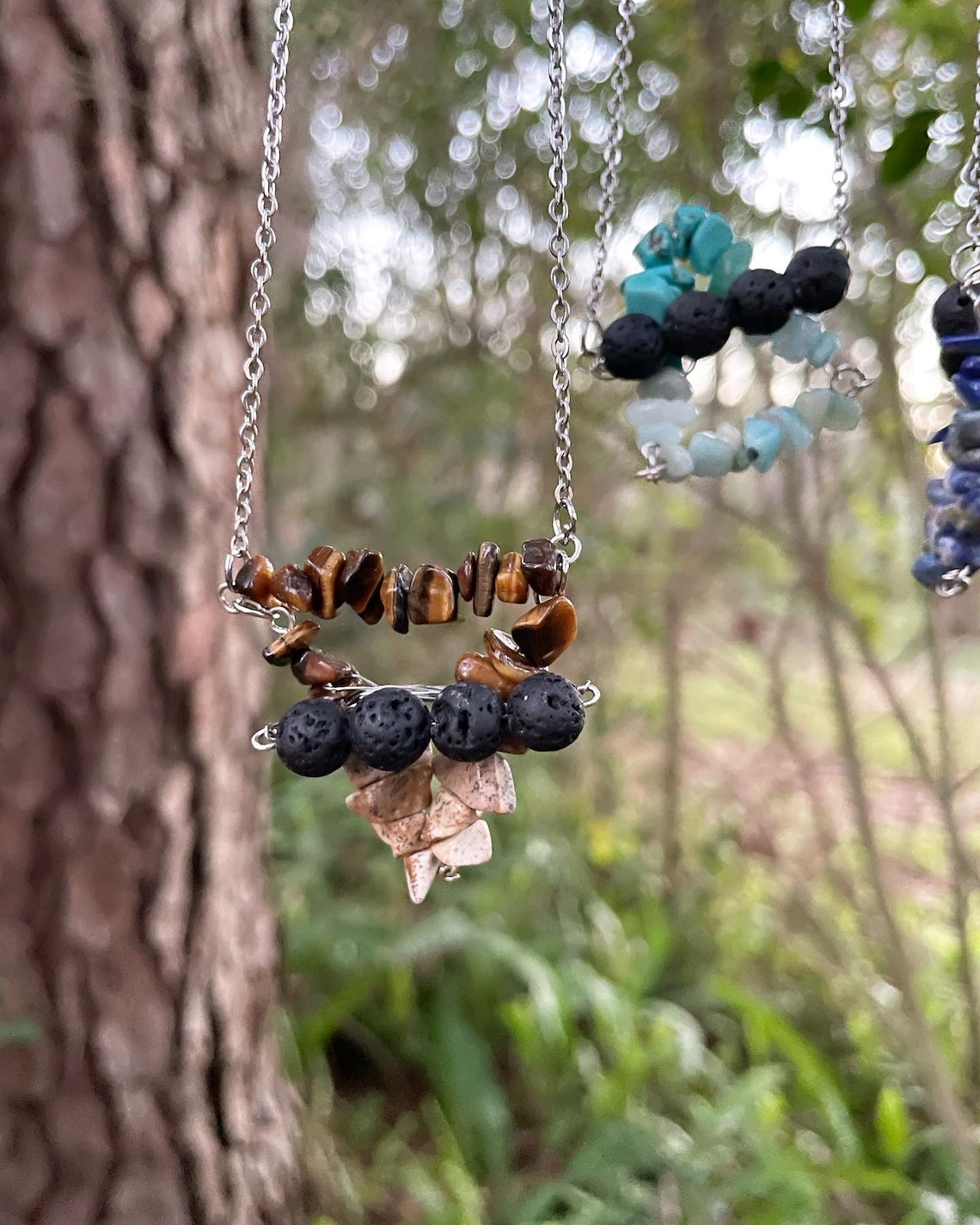 Elemental Necklace, Earth Air Water & Fire, Element Jewelry - Etsy