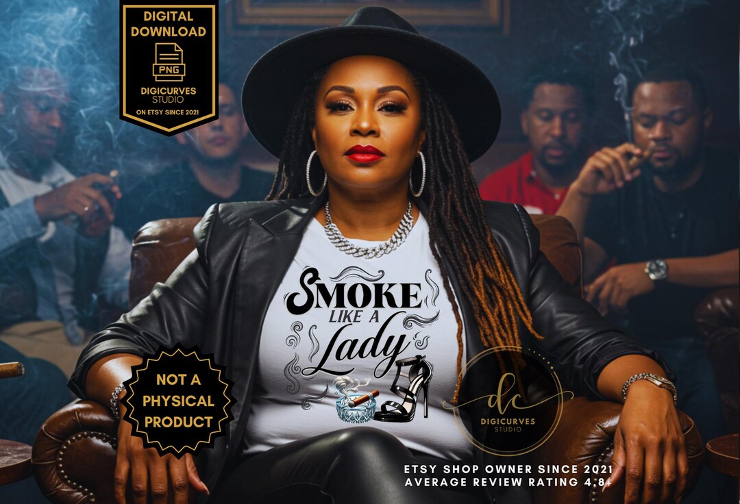 Smoke Like a Lady Cigar PNG | High Heel Cigar PNG | Cigar Shirt Design ...