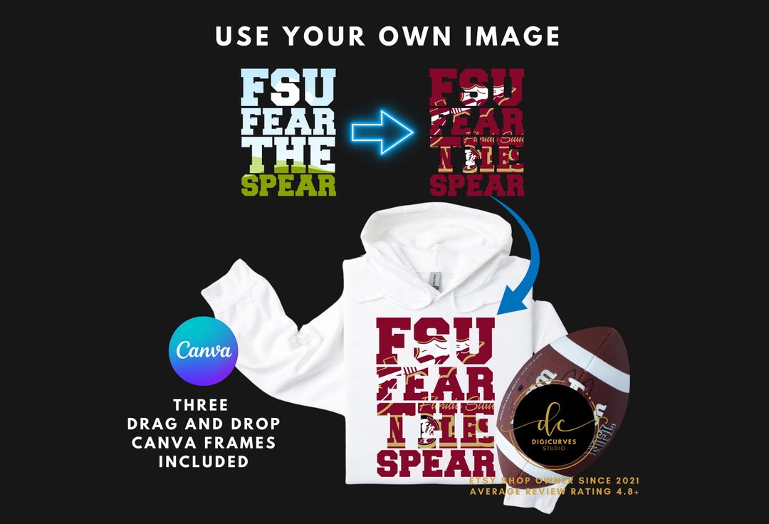 FSU Fear the Spear Canva Frame | Canva Frame Template | FSU Noles ...