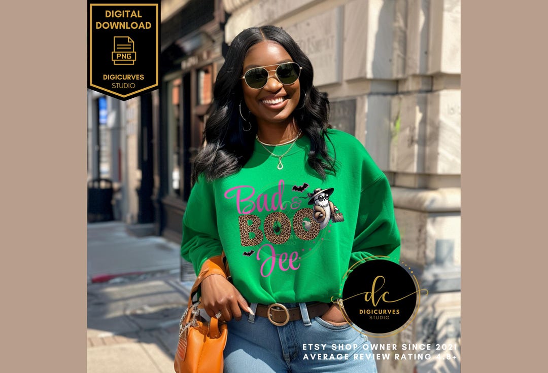 Bad & Boojee PNG | Halloween Tshirt Design | Leopard Pattern | Girly ...