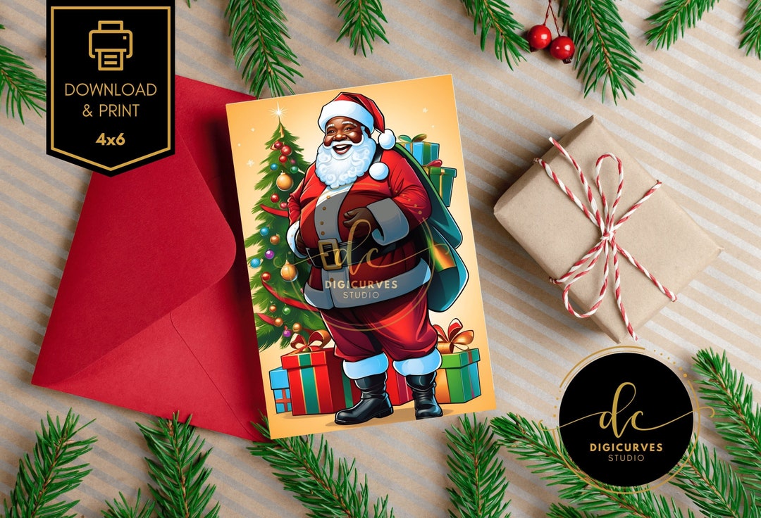 Printable Christmas Card | African American Greeting Card | African ...