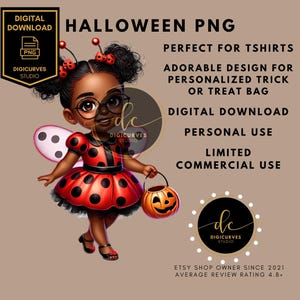 Ladybug PNG | Halloween PNG for Little Girl | African American Clipart ...