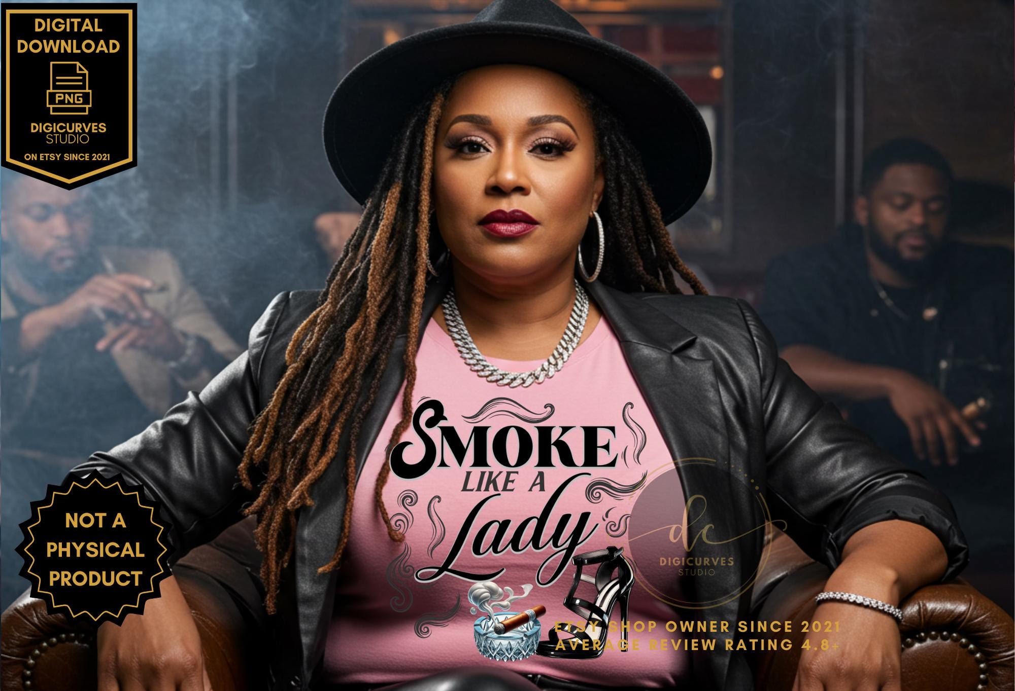 Smoke Like a Lady Cigar PNG | High Heel Cigar PNG | Cigar Shirt Design ...