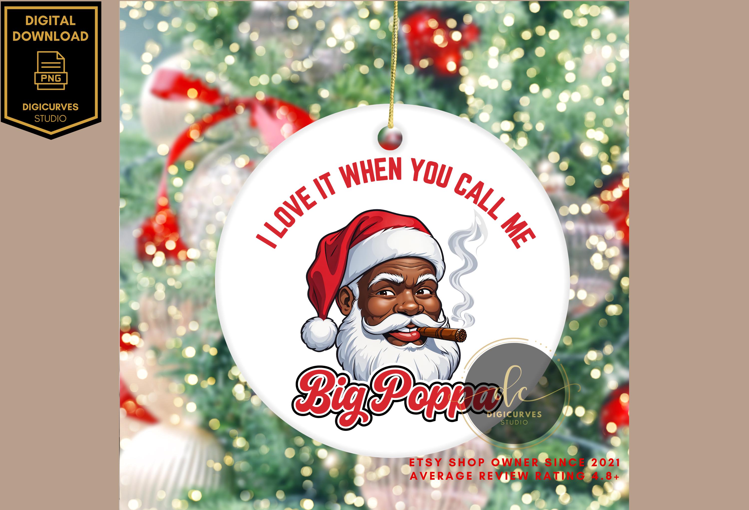 African American Santa PNG | Sublimation | I Love It When You Call Me ...