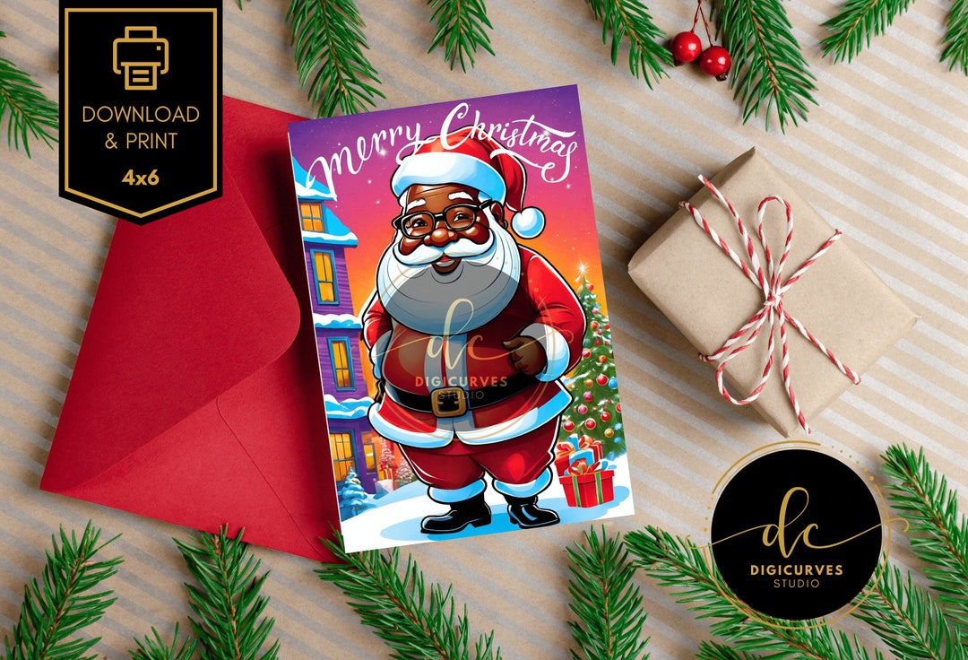Printable Christmas Card | African American Greeting Card | African ...