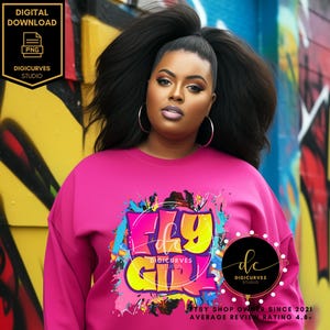 Fly Girl PNG | Fly Girl Graffiti Tshirt Design | Retro 80s 90s Fly Girl ...