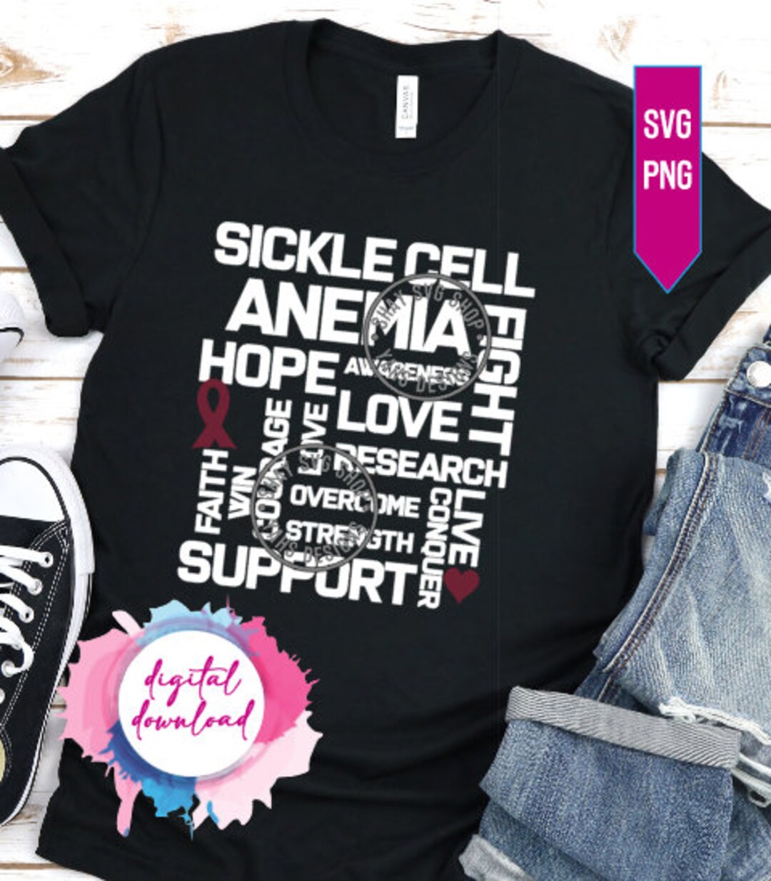 Sickle Cell SVG Sickle Cell Awareness, Sickle Cell Hope, Sickle Cell ...