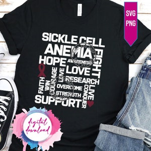 Sickle Cell SVG Sickle Cell Awareness, Sickle Cell Hope, Sickle Cell ...