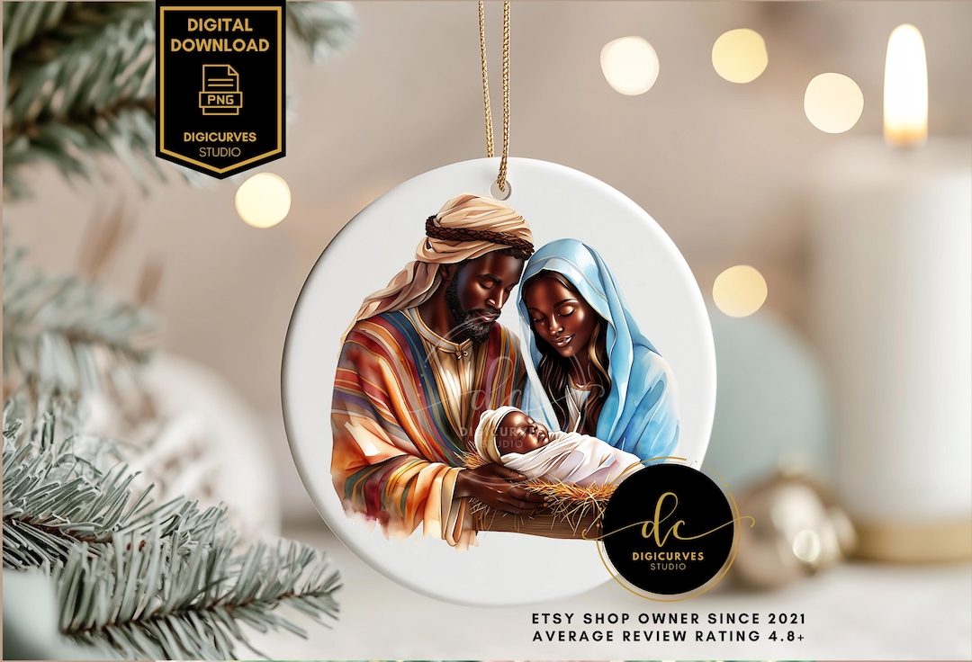 Black Nativity PNG | Christmas PNG | Black Jesus PNG | Sublimation ...