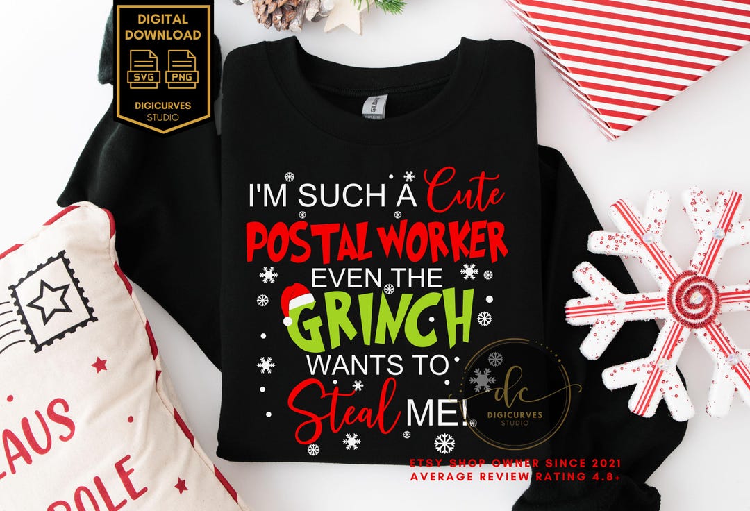 I'm Such a Cute Postal Worker SVG Christmas PNG Sublimation Funny ...