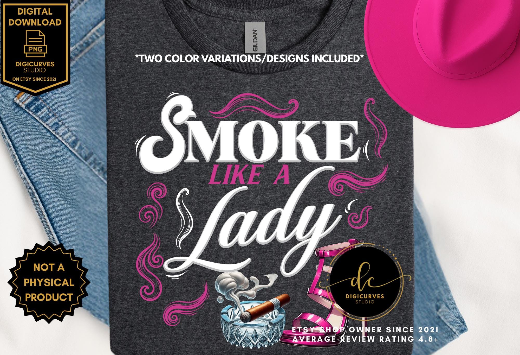 Smoke Like a Lady Cigar PNG | High Heel Cigar PNG | Cigar Shirt Design ...