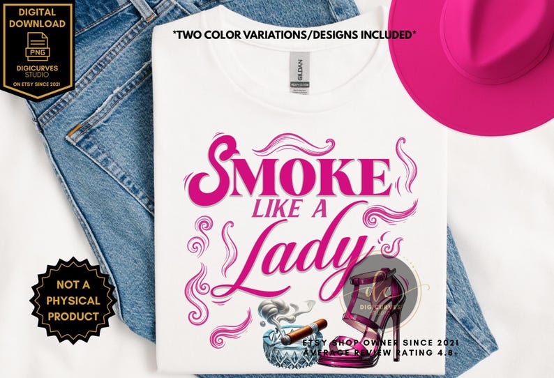 Smoke Like a Lady Cigar PNG | High Heel Cigar PNG | Cigar Shirt Design ...