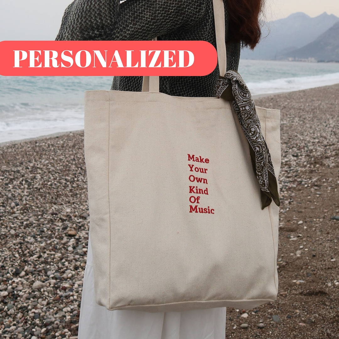 Personalized Embroidered Tote Bag Custom Embroidered Tote Bag Valentine ...