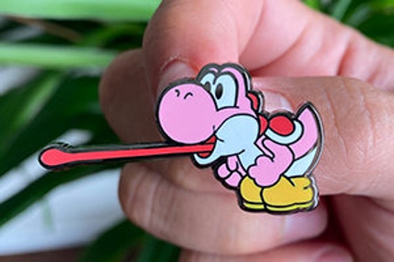 Pink Yoshi Hard Enamel Pin - Etsy