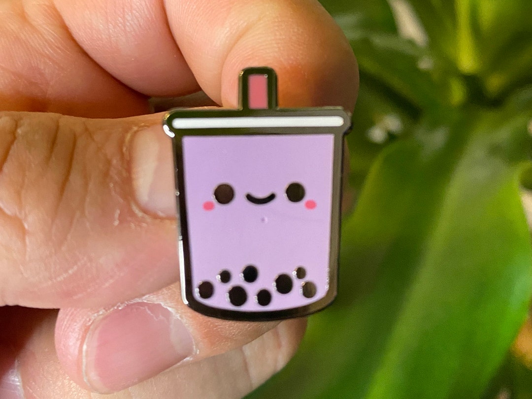 Cute Taro Boba Hard Enamel Pin - Etsy