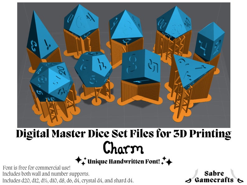 Digital Ready to Print Master Dice STL Files: Charm - Etsy