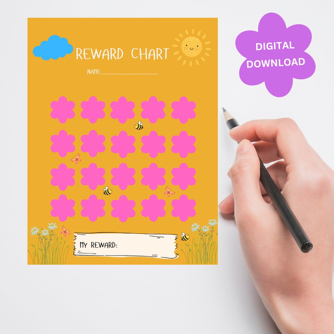 Printable Reward Chart for Kids, Behavior Chore Chart, Behavior Chart ...