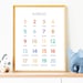 Printable Numbers Chart, Montessori Educational Poster, Homeschool Wall ...