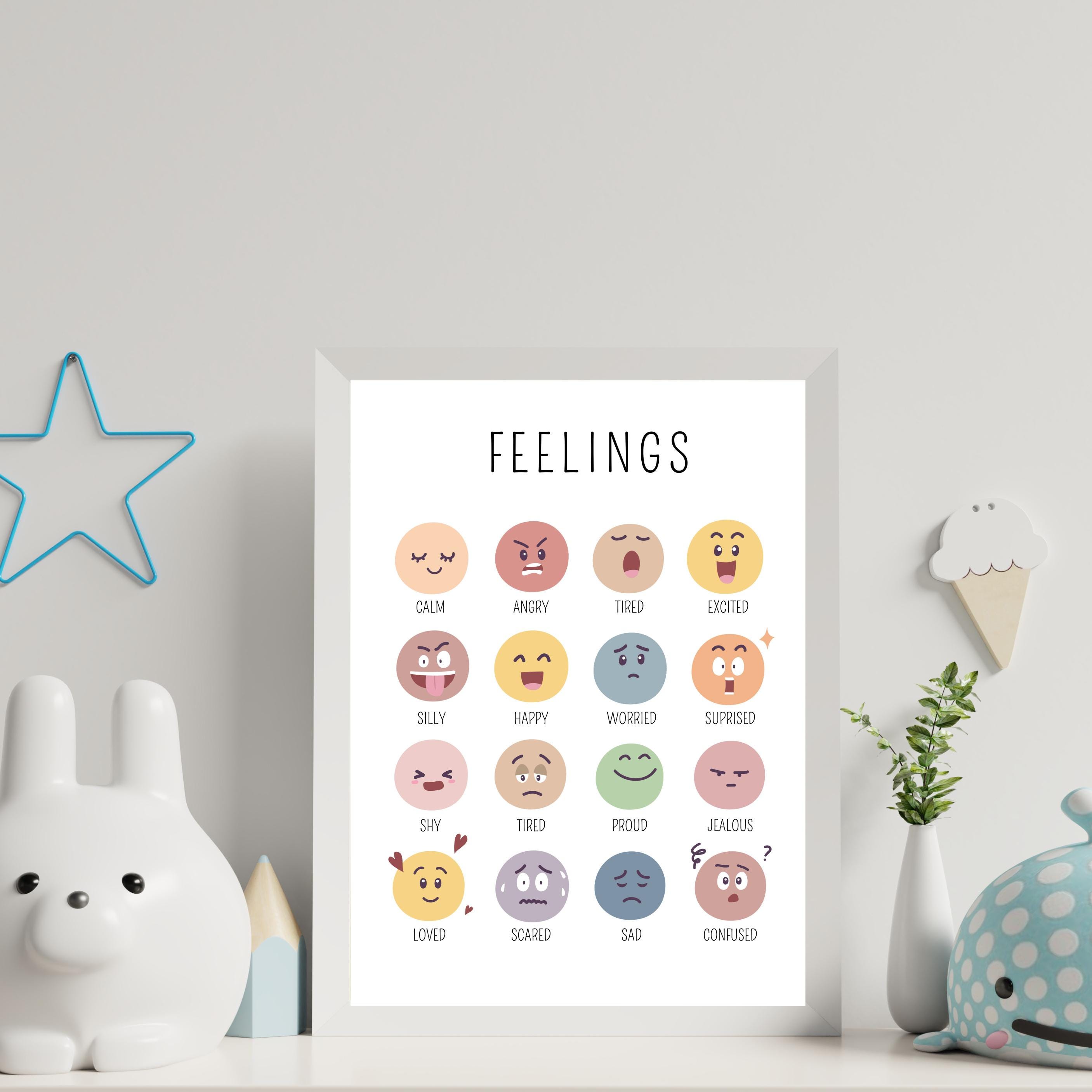 Editable Feelings Chart, Children Emotions Learning Chart, Printable ...