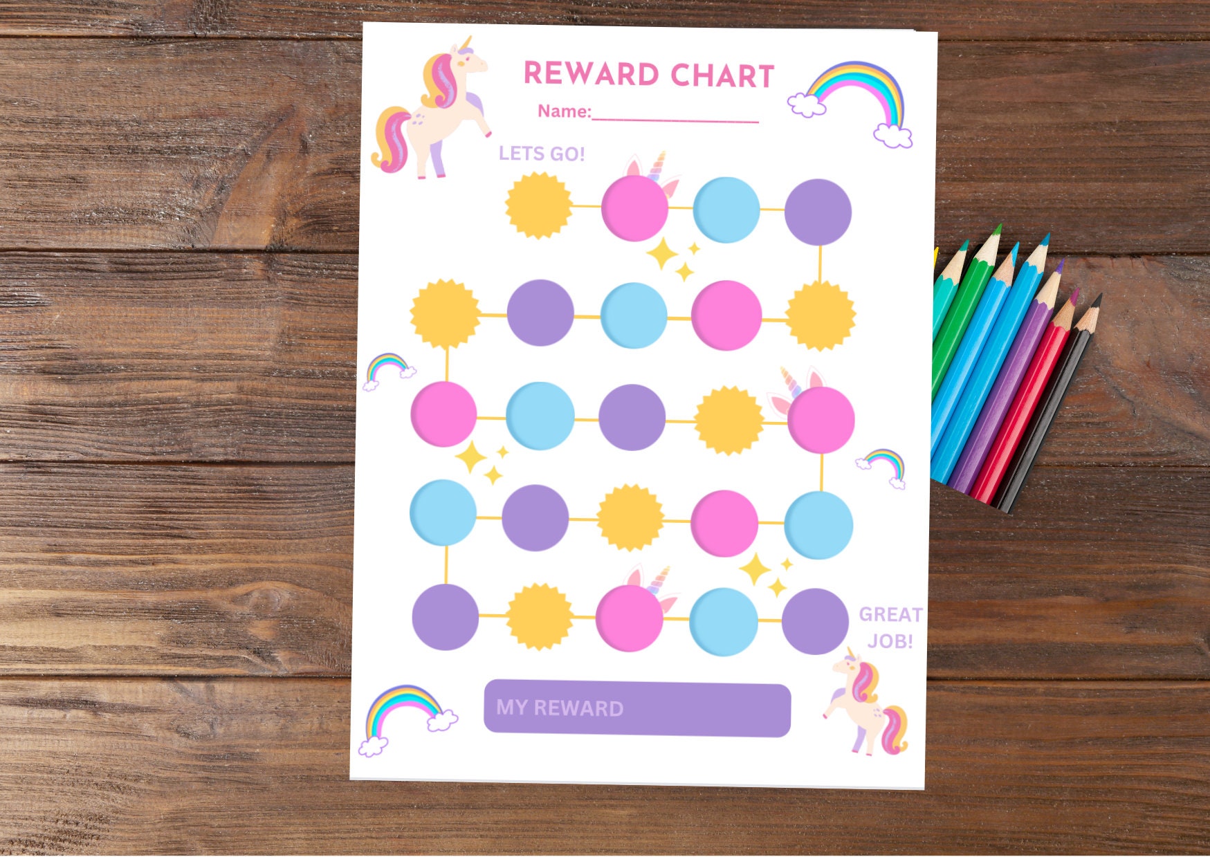 Printable Reward Chart for Kids, Behavior Chart Printable at Home for ...