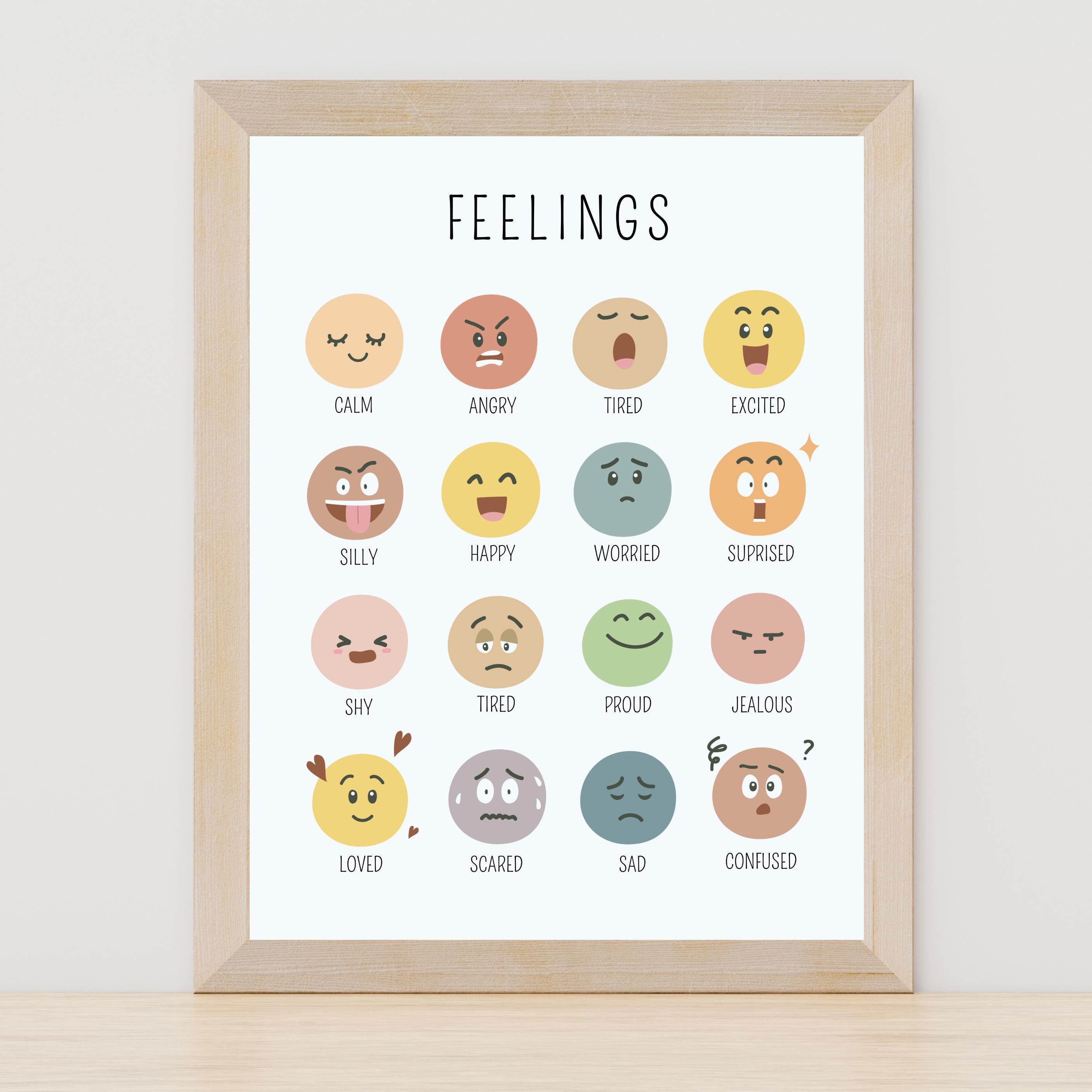 Editable Feelings Chart, Rainbow Emotions Poster (digital Download) - Etsy