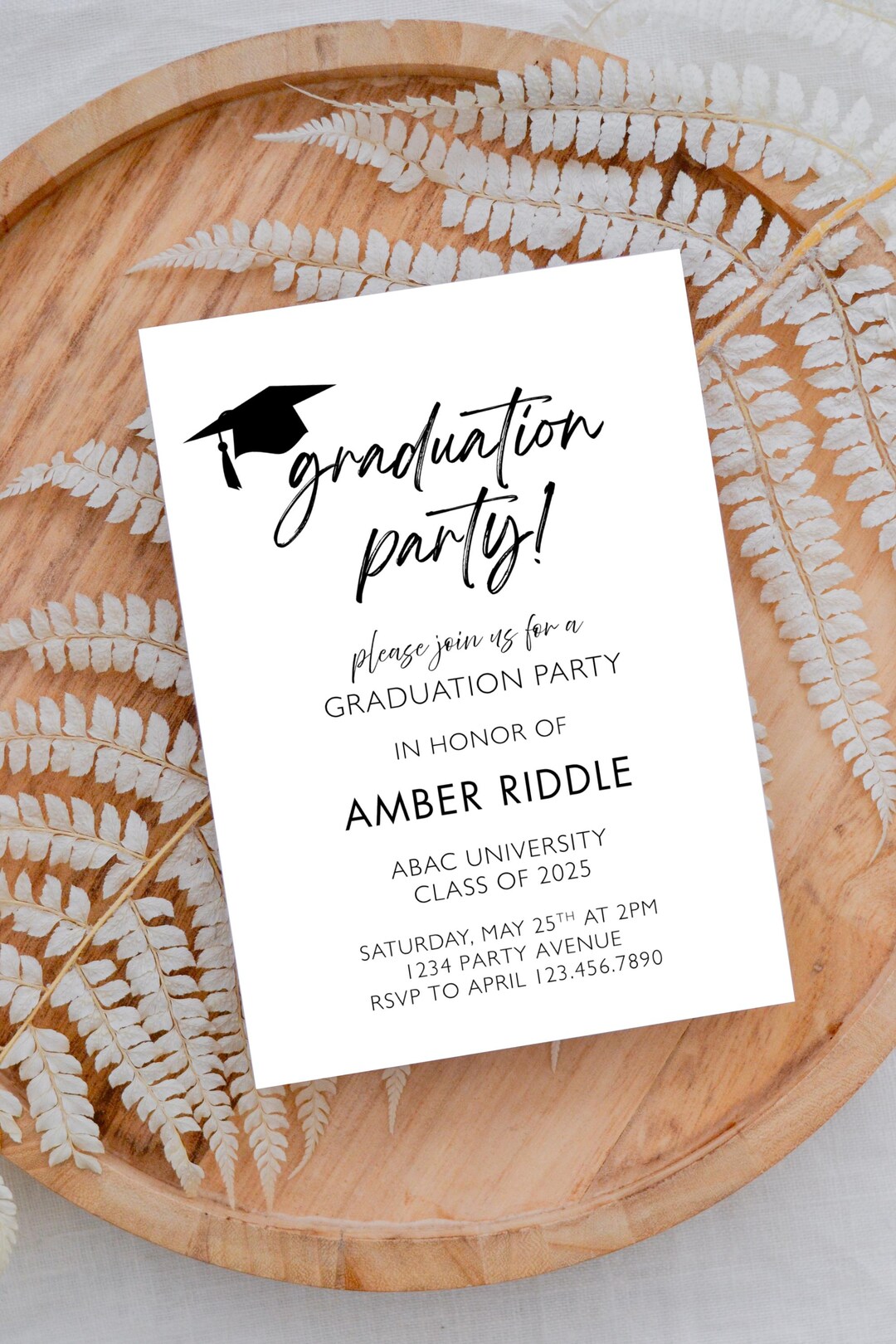 Graduation Party Invitation, College Graduate Invitation Template ...