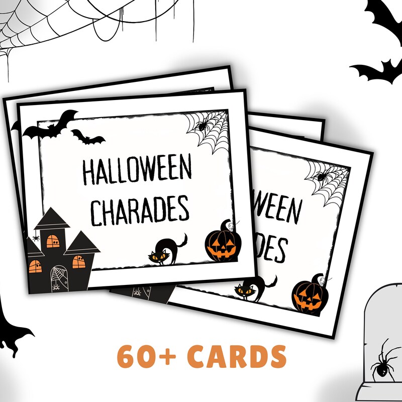 Halloween Charades Games - Etsy