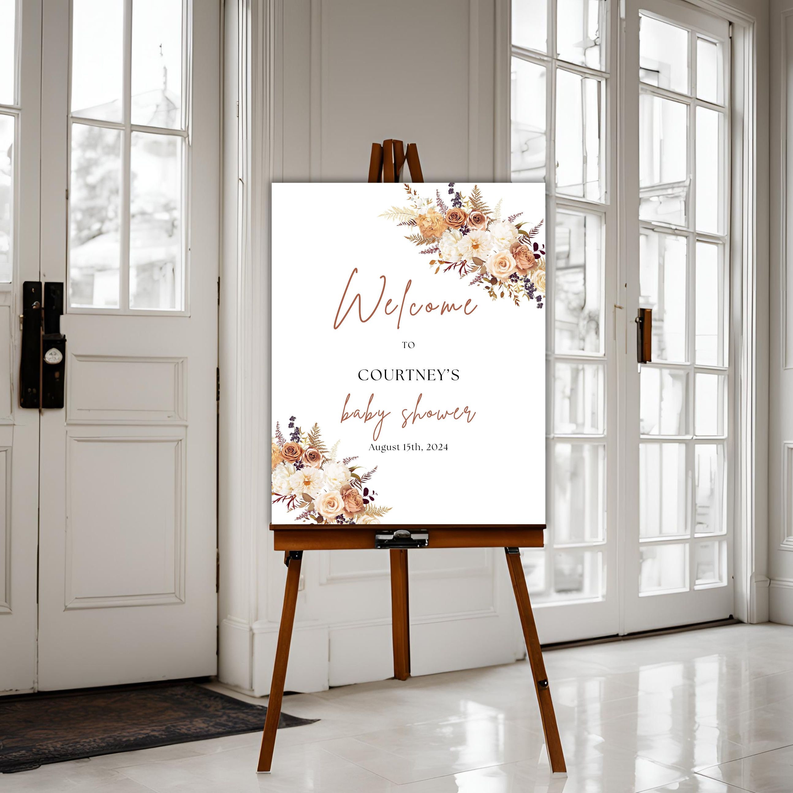 Boho Wedding Welcome Sign, Printable Wedding Welcome Sign Template ...
