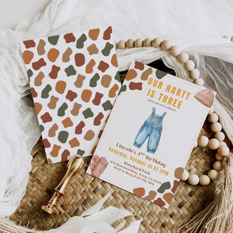 Our Hartt Birthday Invitation, Carhartt Birthday Invitation, Camouflage ...