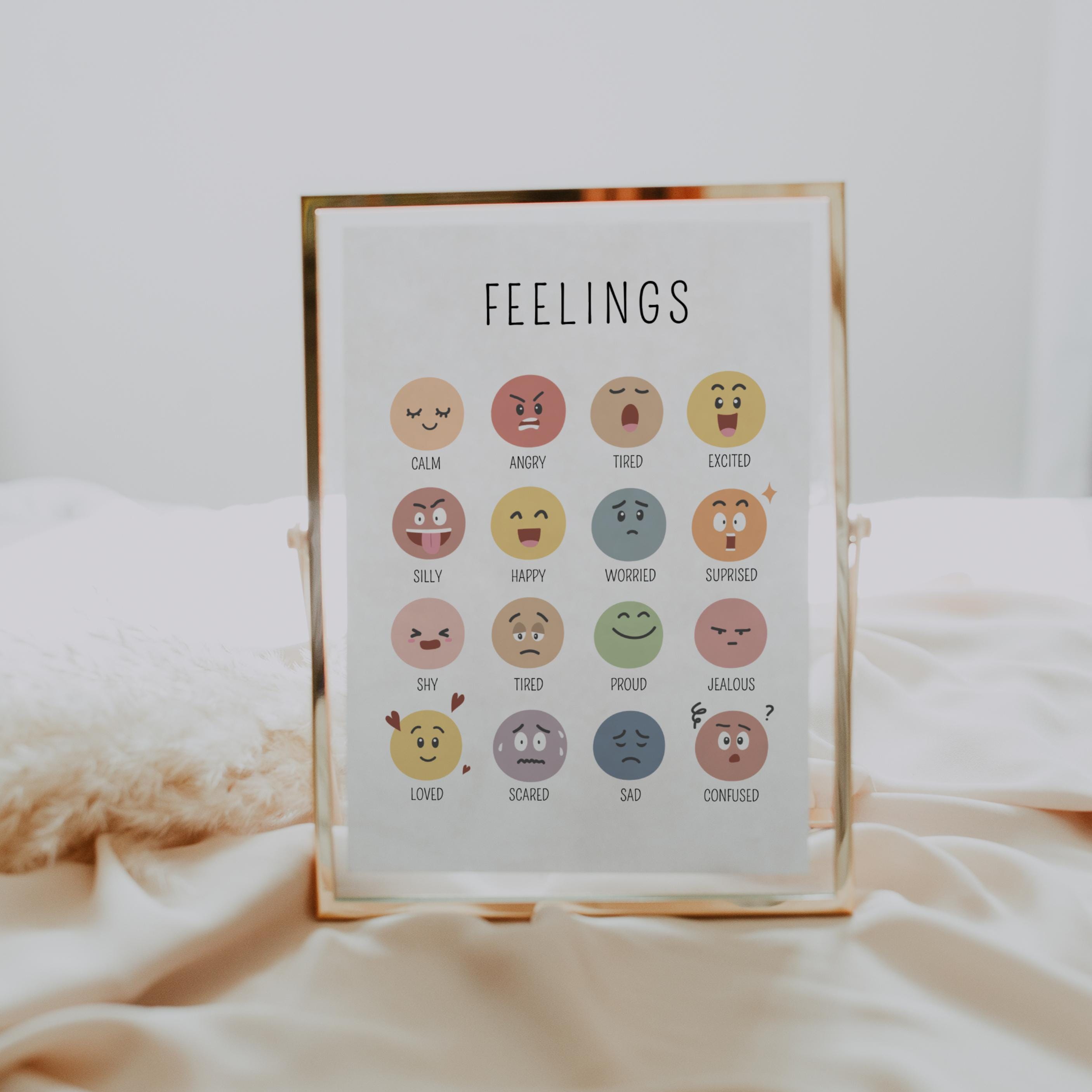 Editable Feelings Chart, Rainbow Emotions Poster (digital Download) - Etsy
