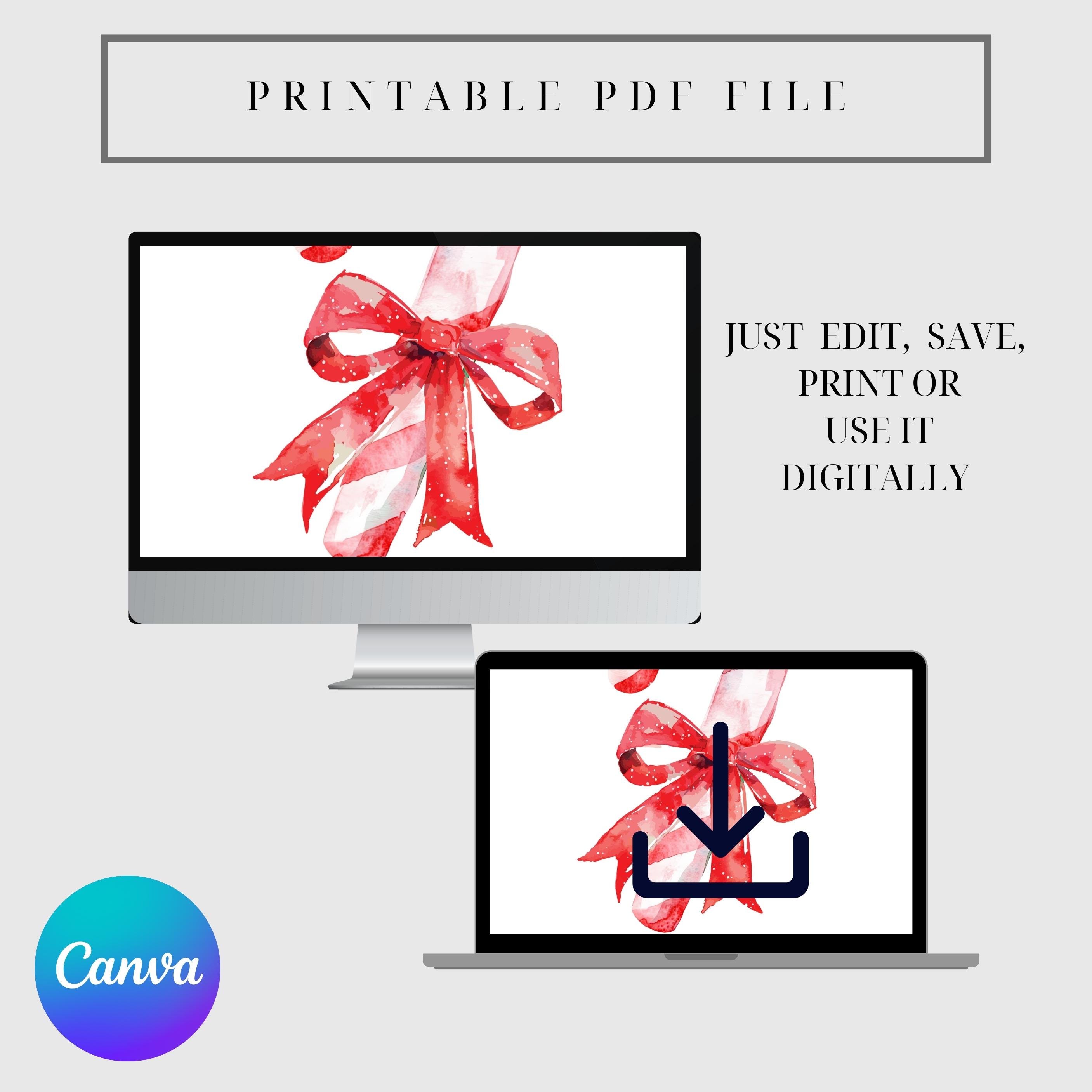 Editable Christmas Gift Tag Template, Printable Candy Cane Gift Tag, A ...