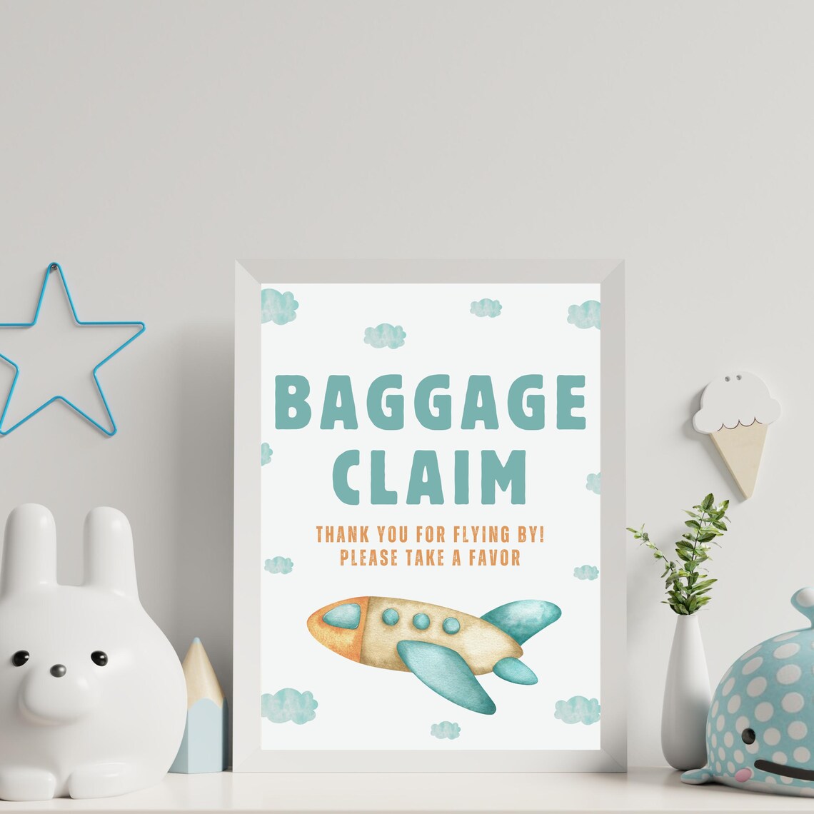 Airplane Birthday Party Signs, Editable Aviation Decor (digital Prints ...