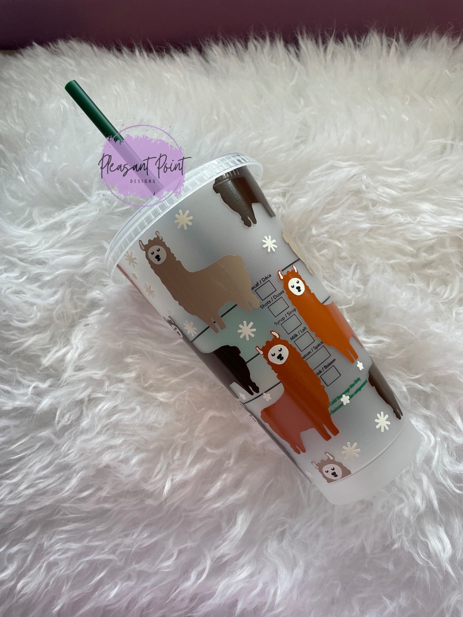 Llama 24oz Venti Starbucks Cold Cup//llamas//cold Cup//starbucks Cold ...