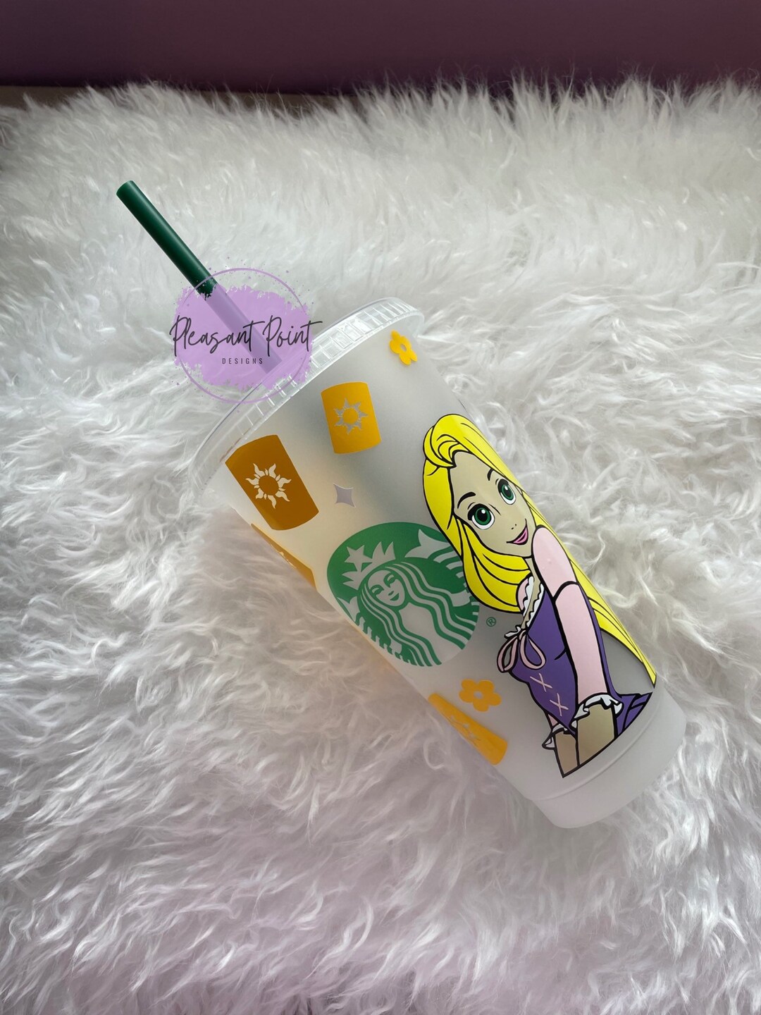 Rapunzel 24oz Venti Starbucks Cold Cup//princess Rapunzel//tangled ...