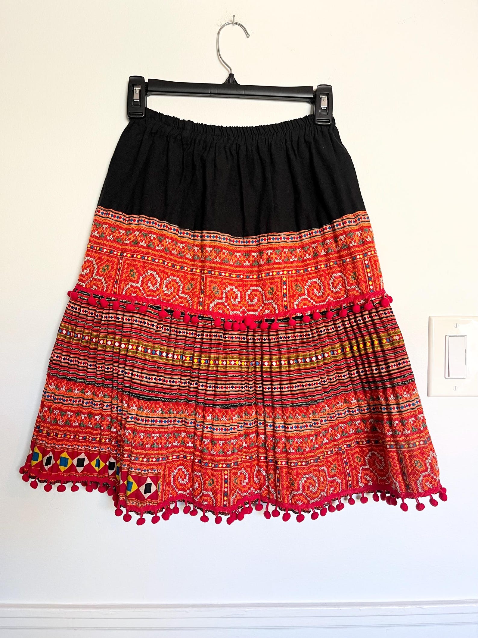 Incredible Heavily Embroidered Vintage Hmong Patchwork Circle Skirt ...
