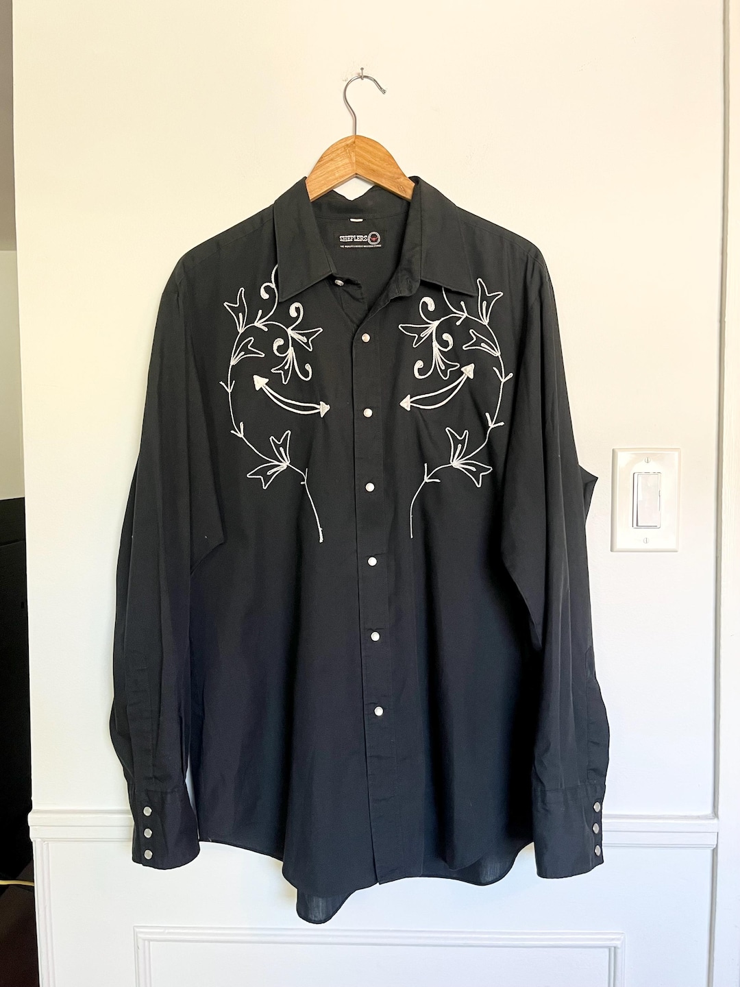 Vintage Sheplers Embroidered Western Shirt - Etsy