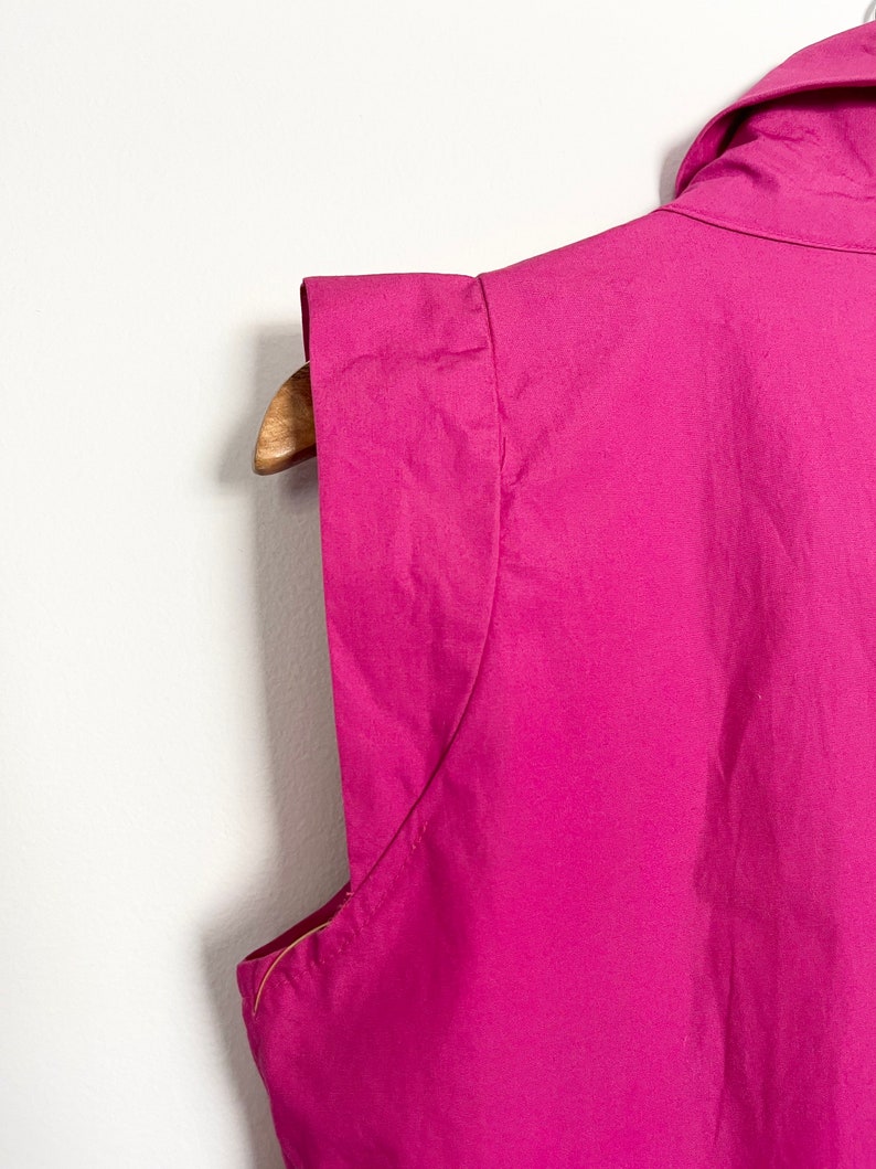 Hot Pink 80’s High Neck Dress - Etsy