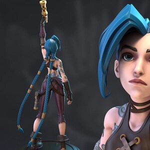 Jinx From League of Legends STL Files Pack 3 Different Model, 3D Stl ...