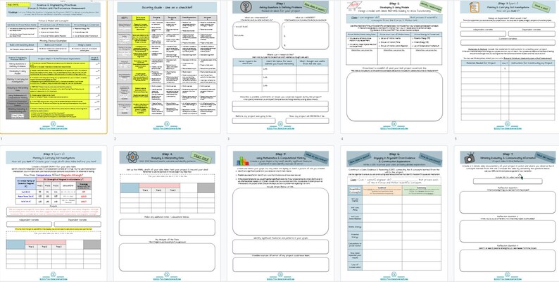 Force & Motion Unit Performance Assessment Project With | Etsy