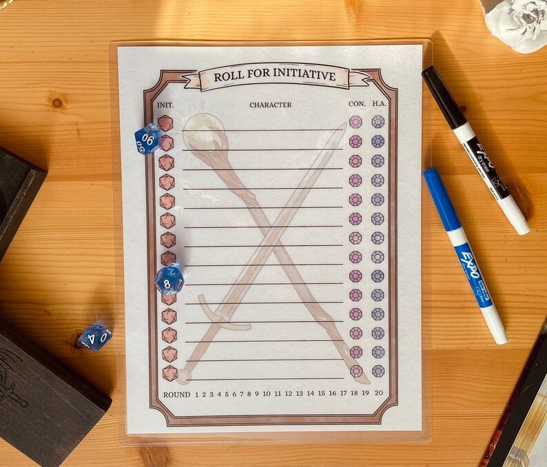 Simple Initiative Sheet DM Helper - Etsy