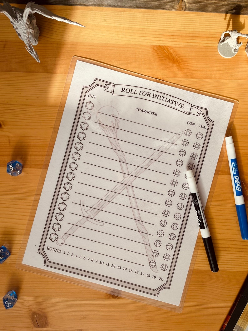 Simple Initiative Sheet - DM Helper - Etsy