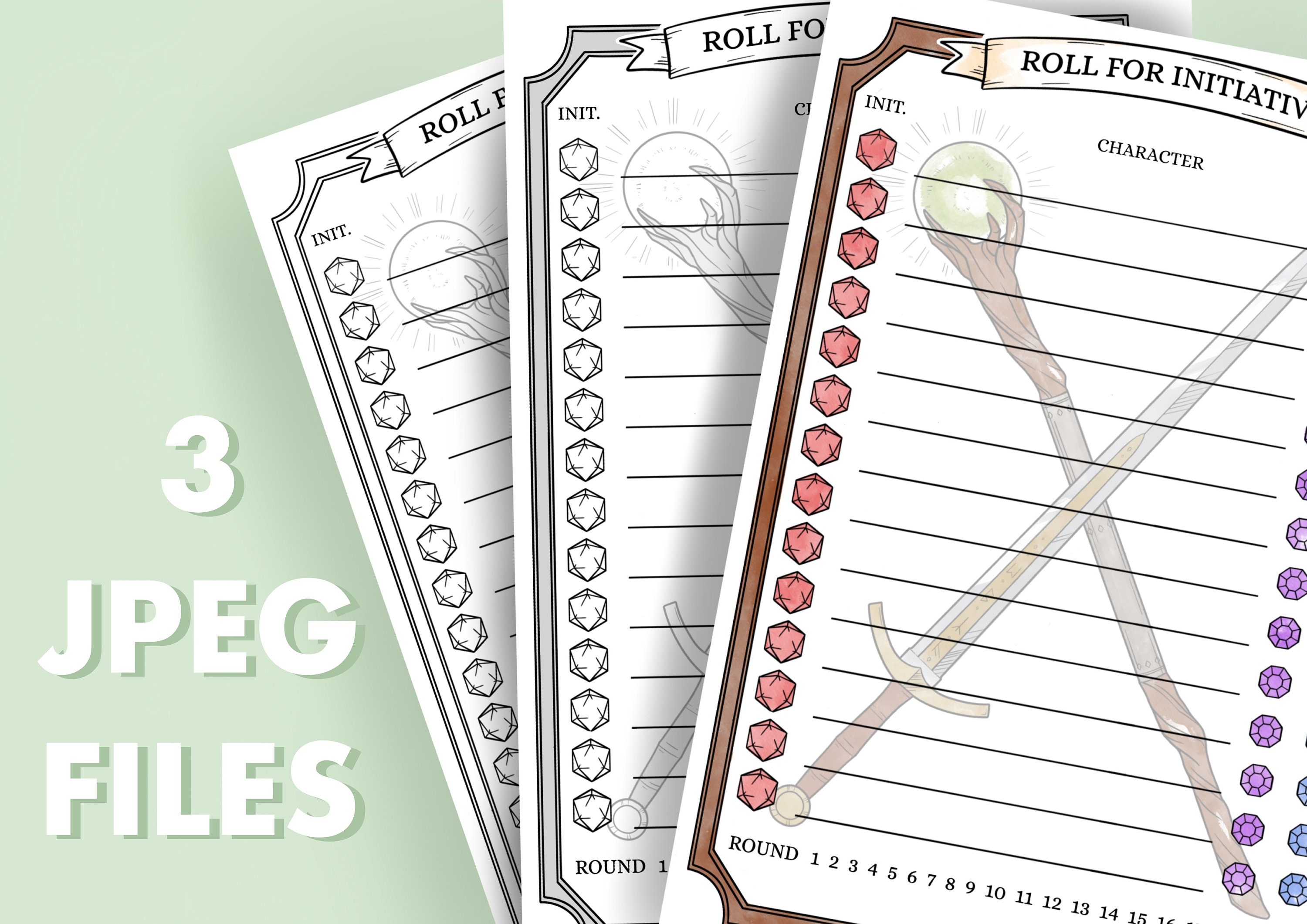 Simple Initiative Sheet - DM Helper - Etsy