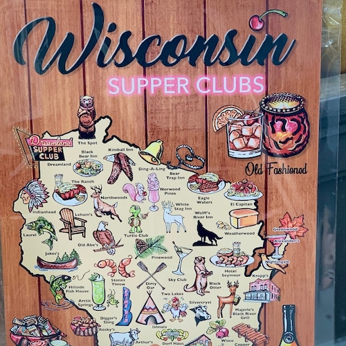 Wisconsin Supper Club Map - Etsy