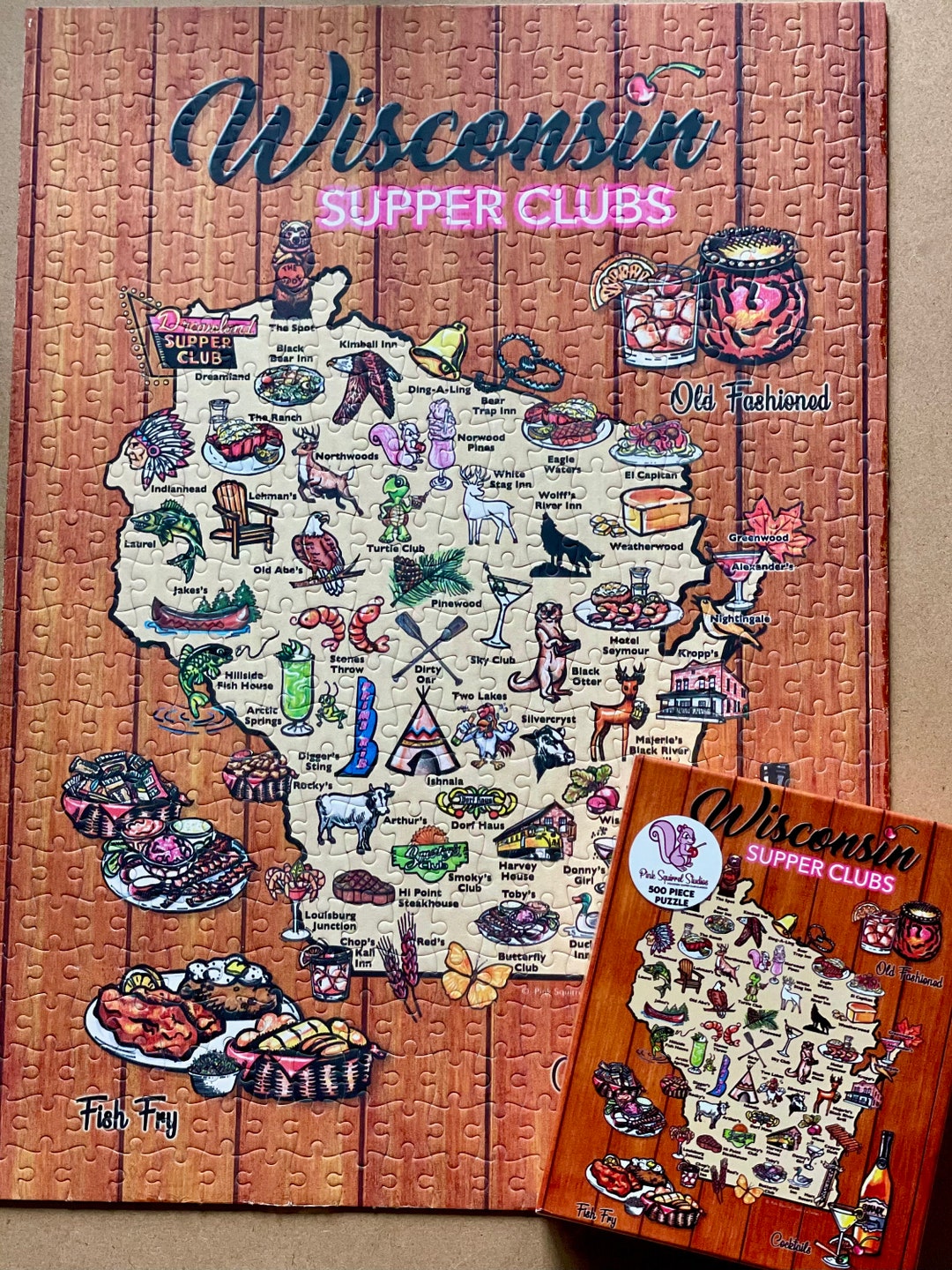 Wisconsin Supper Club PUZZLE 500 Pc - Etsy