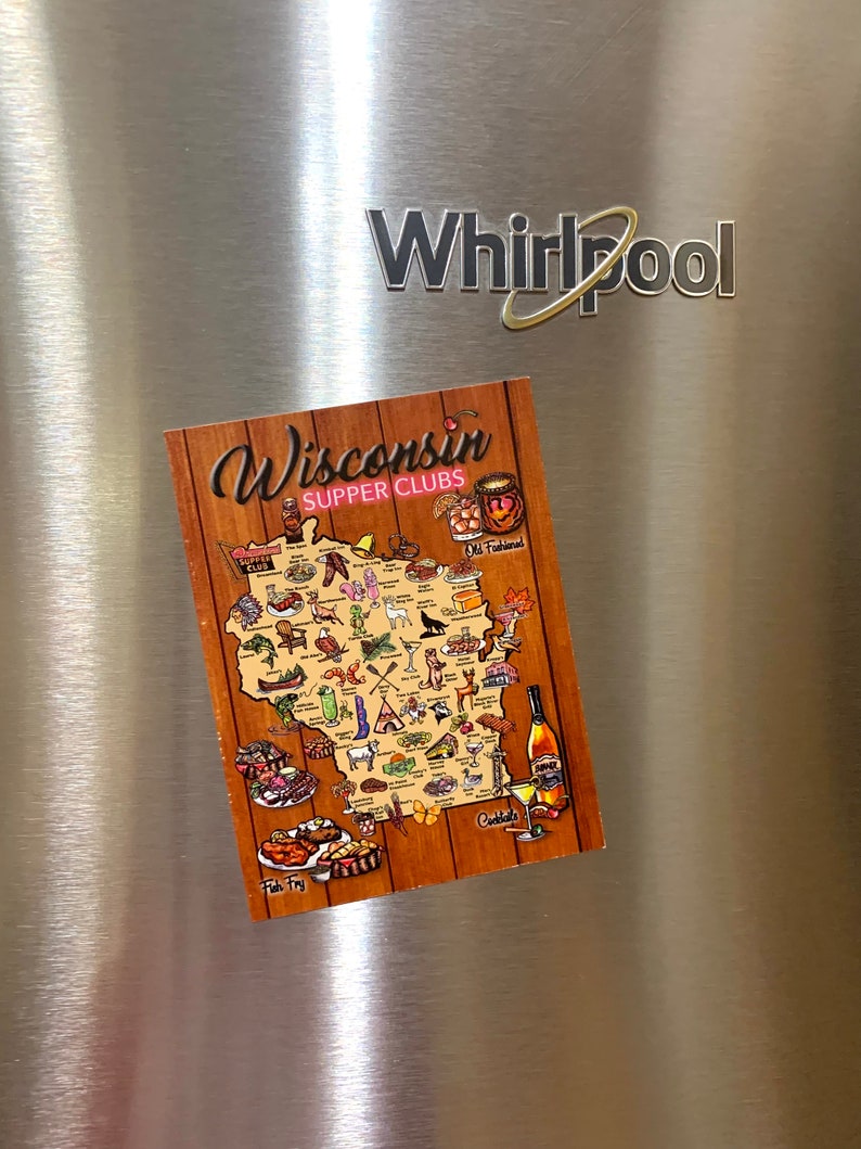 Magnet Wisconsin Supper Club Map - Etsy