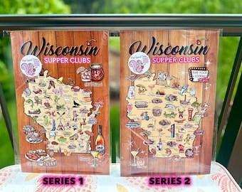 FOLDED Wisconsin Supper Club Map - Etsy