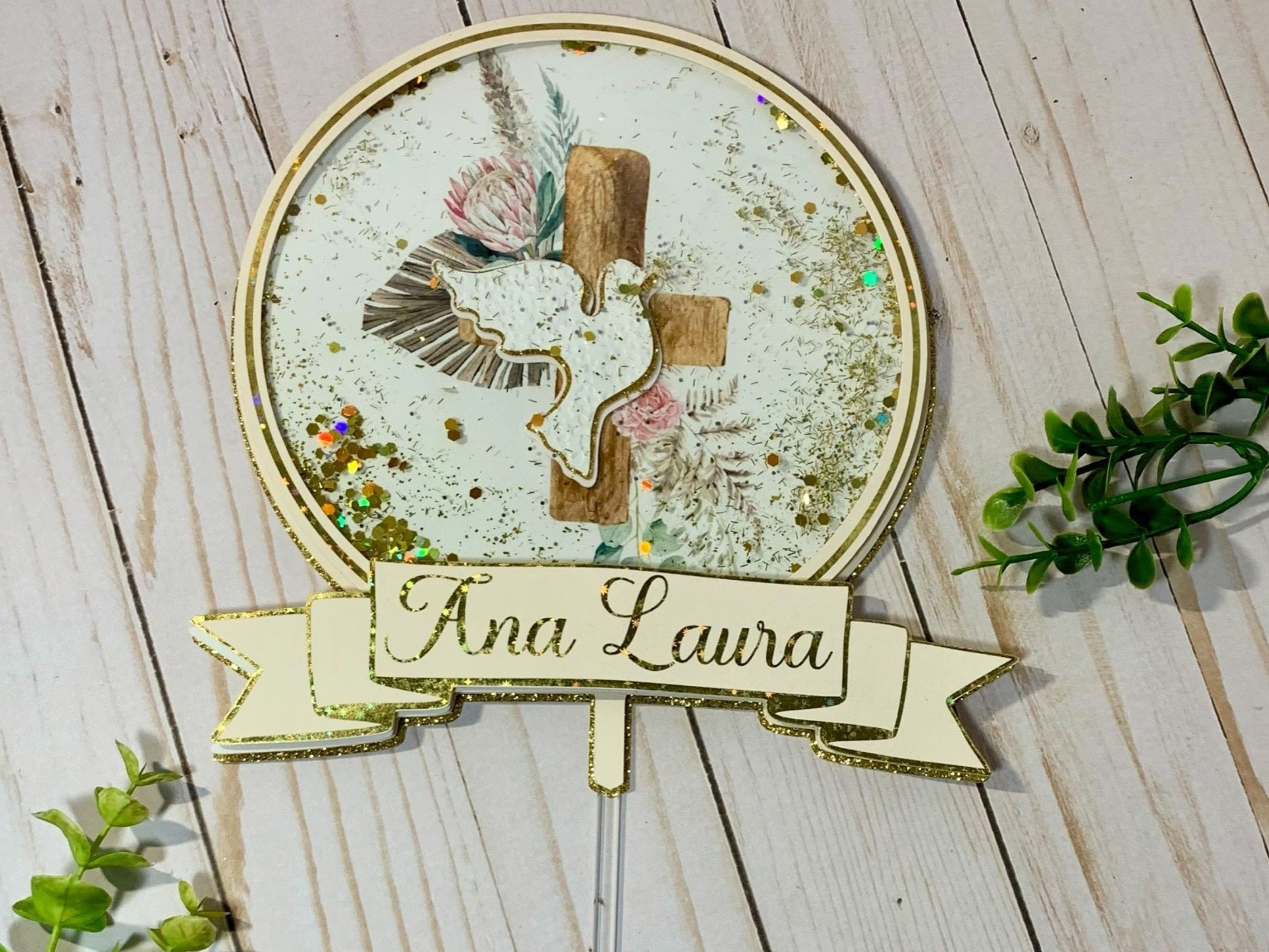Personalized 3D Shaker Cake Topper, Confirmation, First Communion - Etsy